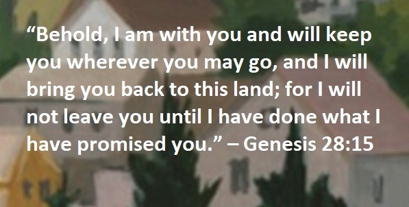 Genesis 28:15 - Tuggie the Patriot Pup